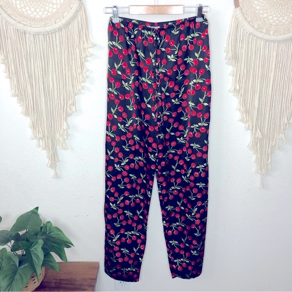 shut eye | Intimates & Sleepwear | Shut Eye Satin Cherry Print Novelty ...